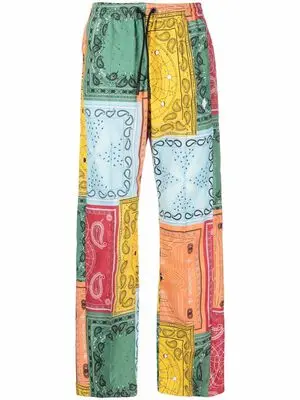 COUNTY OF MILAN Bandana-print Straight-leg Trousers