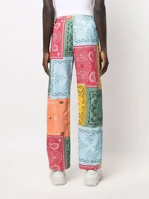 COUNTY OF MILAN Bandana-print Straight-leg Trousers