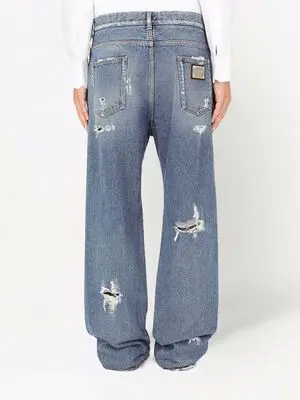 Dolce & Gabbana Ripped Loose-fit Jeans