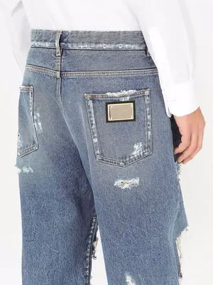 Dolce & Gabbana Ripped Loose-fit Jeans