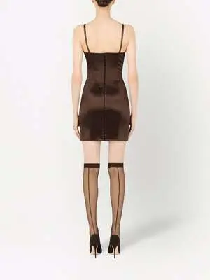 Dolce & Gabbana Satin Corset Mini Dress
