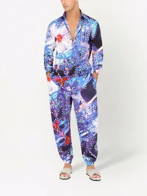 Dolce & Gabbana Graphic Print Long-sleeve Shirt - Blue
