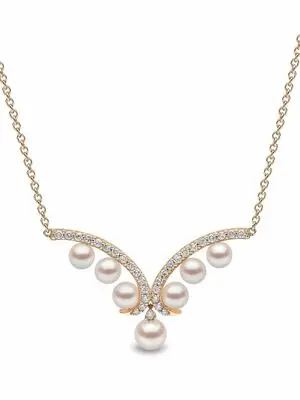 Yoko London 18kt Yellow Akoya Pearl Diamond Necklace - Gold