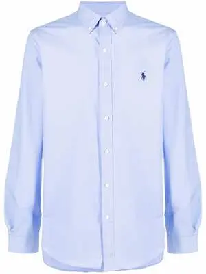 Polo Ralph Lauren Long-sleeve Buttoned Collar Shirt - Blue