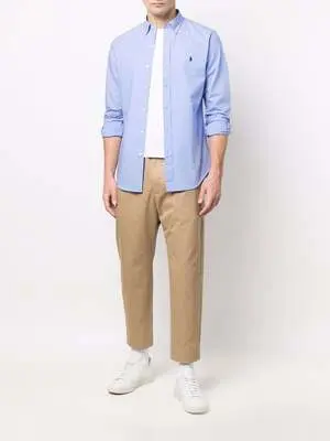 Polo Ralph Lauren Long-sleeve Buttoned Collar Shirt - Blue