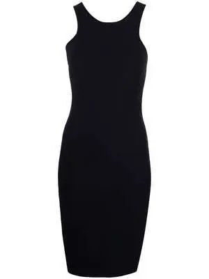 Patrizia Pepe Round-neck Racer Dress - Black