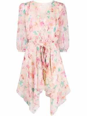 Patrizia Pepe Maxi Blooming Rose-print Mini Dress