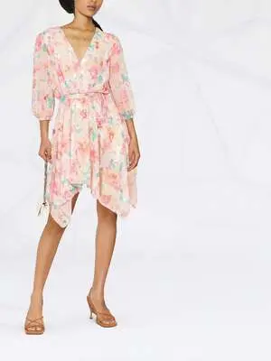 Patrizia Pepe Maxi Blooming Rose-print Mini Dress