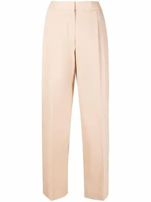 JIL SANDER High-waisted Trousers - Neutrals