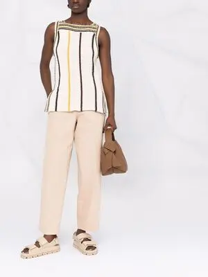 JIL SANDER High-waisted Trousers - Neutrals