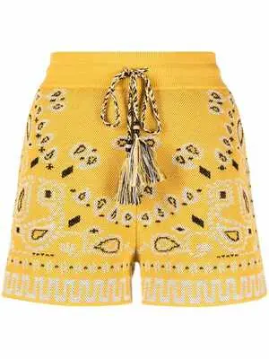 Alanui Pique Bandana-print Shorts