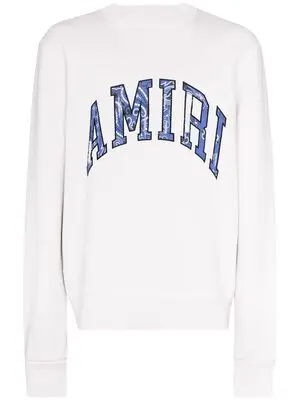 Amiri Bandana Logo Appliqué Sweatshirt - White