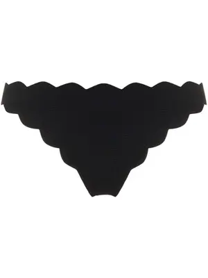 Marysia North Scalloped Bikini Bottoms - Black