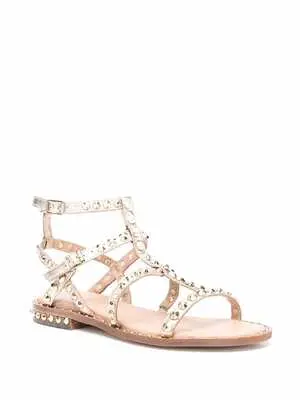 Ash Studded Double-buckle Sandals - Metallic