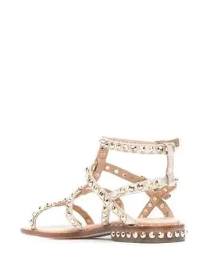 Ash Studded Double-buckle Sandals - Metallic