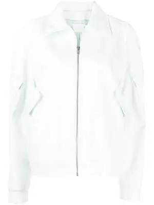 DION LEE Zip-up Fitted Bomber Jacket - Blue