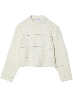 Proenza Schouler White Label Cropped Open-knit Jumper