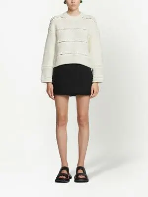 Proenza Schouler White Label Cropped Open-knit Jumper