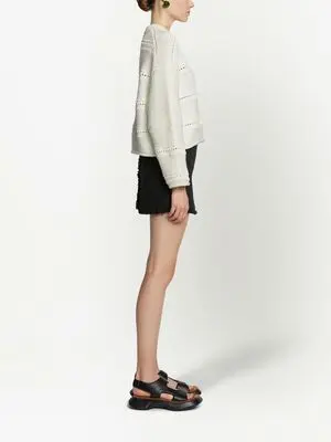 Proenza Schouler White Label Cropped Open-knit Jumper