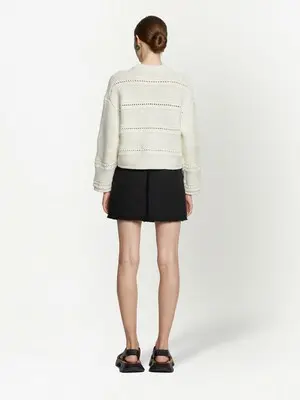 Proenza Schouler White Label Cropped Open-knit Jumper