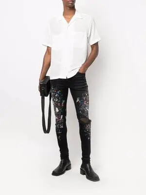 Amiri Paint Print Skinny Jeans