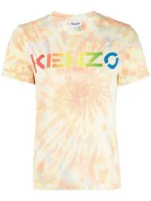Kenzo Logo-print Tie-dye T-shirt - Orange