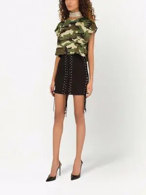 Dolce & Gabbana Camouflage-print Cropped T-shirt