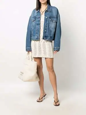 Acne Studios Cropped Denim Trucker Jacket