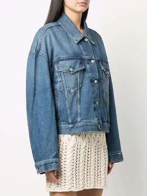 Acne Studios Cropped Denim Trucker Jacket