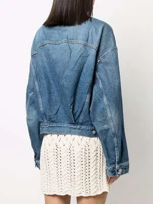 Acne Studios Cropped Denim Trucker Jacket