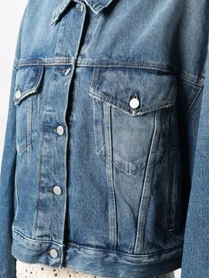 Acne Studios Cropped Denim Trucker Jacket