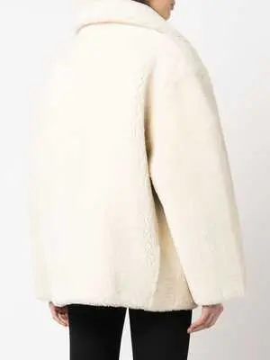 NILI LOTAN Structured Shearling Coat