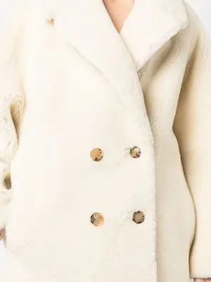 NILI LOTAN Structured Shearling Coat