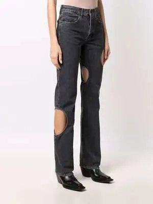 Off-White Meteor Straight-leg Jeans - Grey