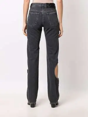 Off-White Meteor Straight-leg Jeans - Grey