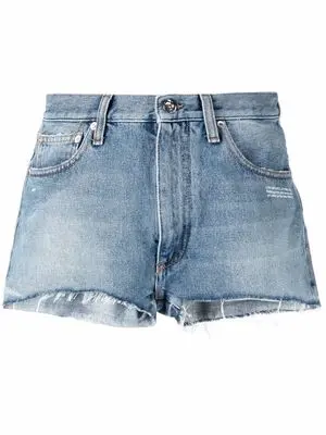 Off-White Logo-print Denim Shorts
