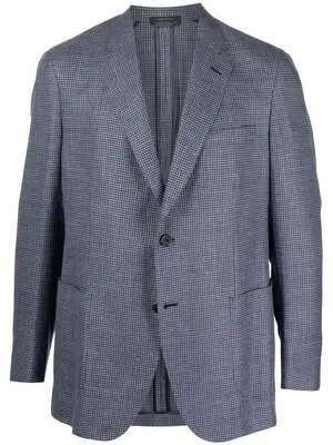 Brioni Houndstooth Single-breasted Blazer