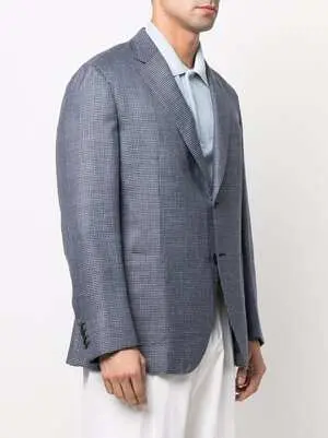 Brioni Houndstooth Single-breasted Blazer