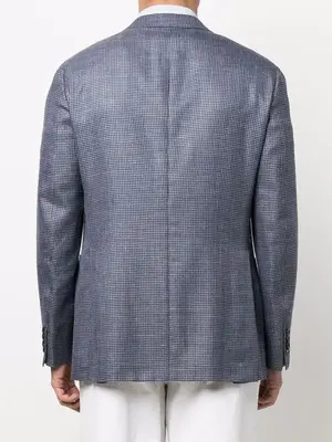 Brioni Houndstooth Single-breasted Blazer