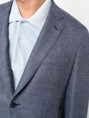 Brioni Houndstooth Single-breasted Blazer