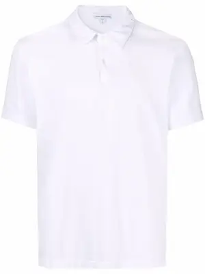 JAMES PERSE Short-sleeved Cotton Polo Shirt White