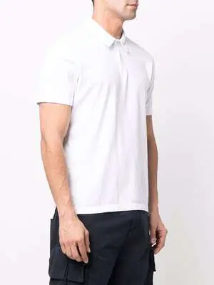 JAMES PERSE Short-sleeved Cotton Polo Shirt - White