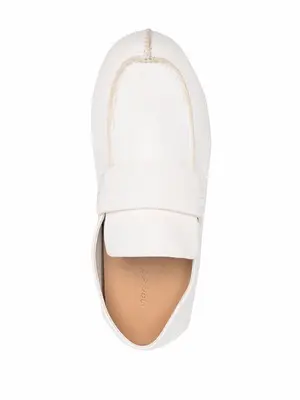 Marsèll Toddone Pebbled-leather Loafers - White