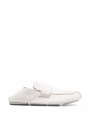 Marsèll Toddone Pebbled-leather Loafers - White