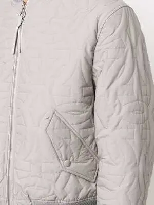 FERRAGAMO Gancini-logo Bomber Jacket - Grey