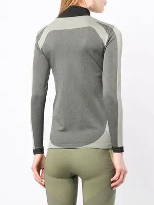 7 DAYS ACTIVE Half-zip Funnel Neck Top - Grey