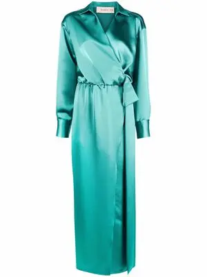 BLANCA VITA Acena Wrap Dress - Green