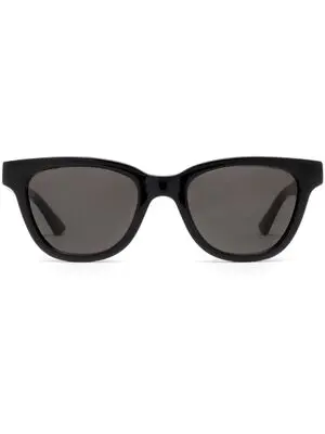 Gucci Logo-plaque Square Sunglasses - Black
