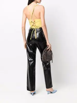 Red Valentino Lace-up Halterneck Top