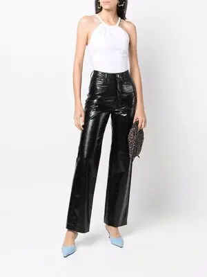 Red Valentino Lace-up Halterneck Top